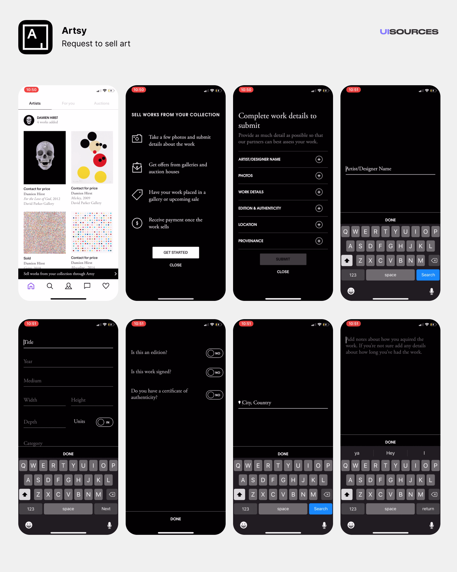 Artsy - App Store Screenshots Screenshots | UI Sources