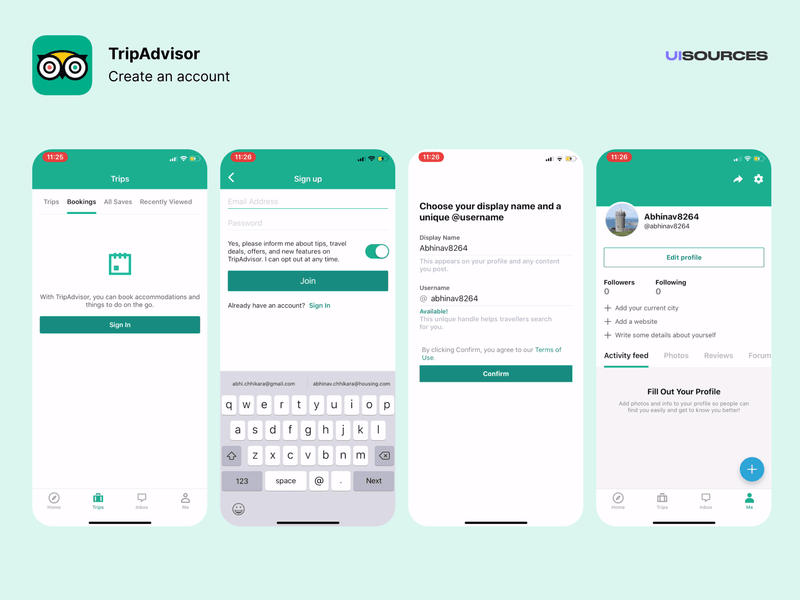TripAdvisor - Content Screens Screenshots | UI Sources