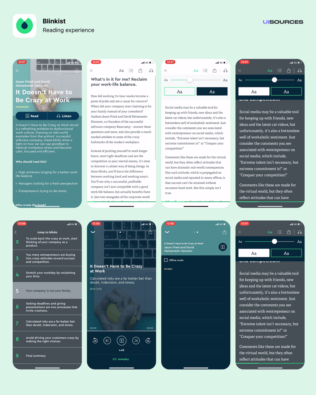 Blinkist - Learning Experiences Screenshots | UI Sources