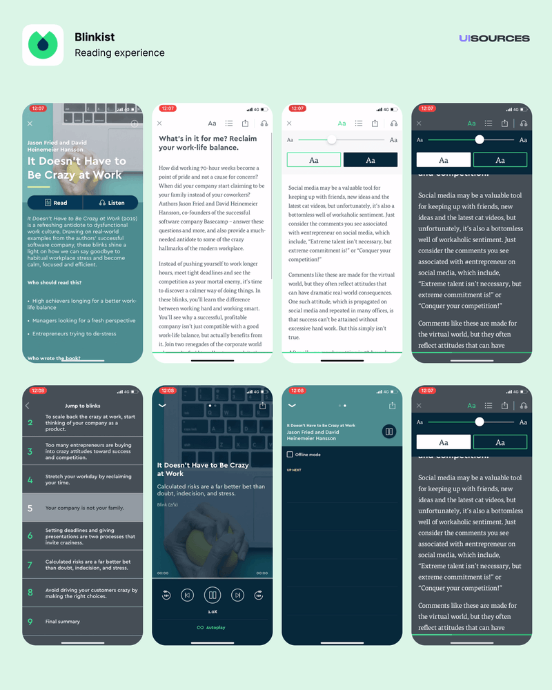Blinkist App - Read insights from bestsellers | UI Sources