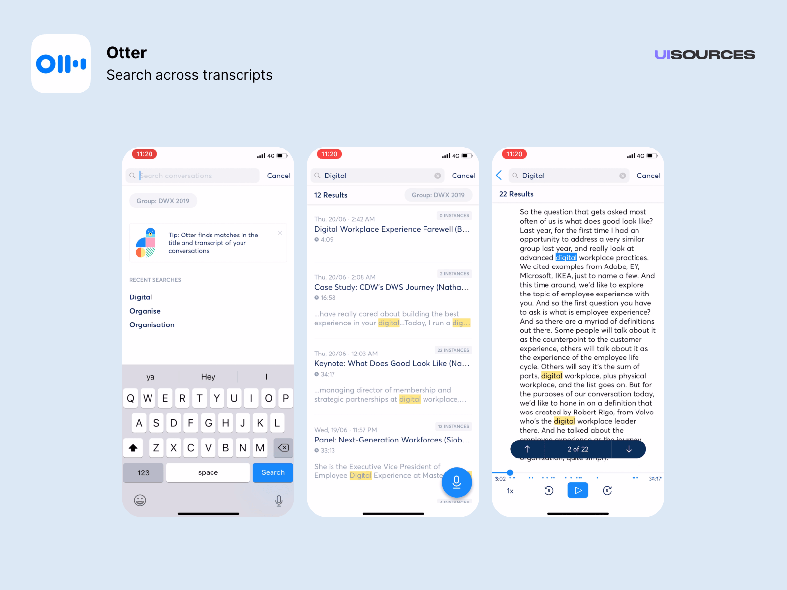 Otter - Search & Filter Screenshots | UI Sources