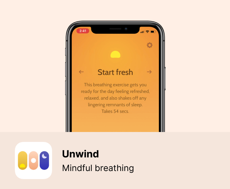 Unwind App - Mindful breathing | UI Sources