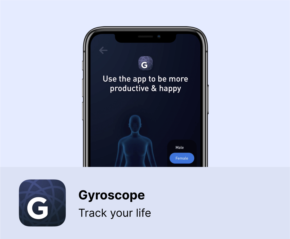 Gyroscope App - Track your life | UI Sources