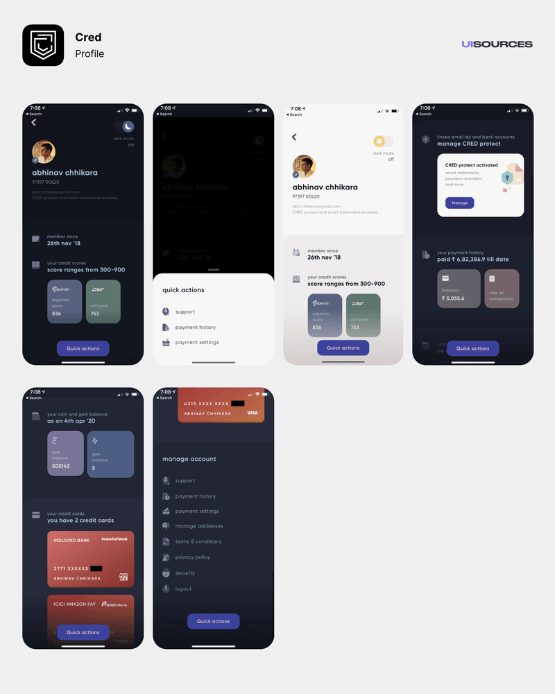 Cred App - Pay credit card bills | UI Sources