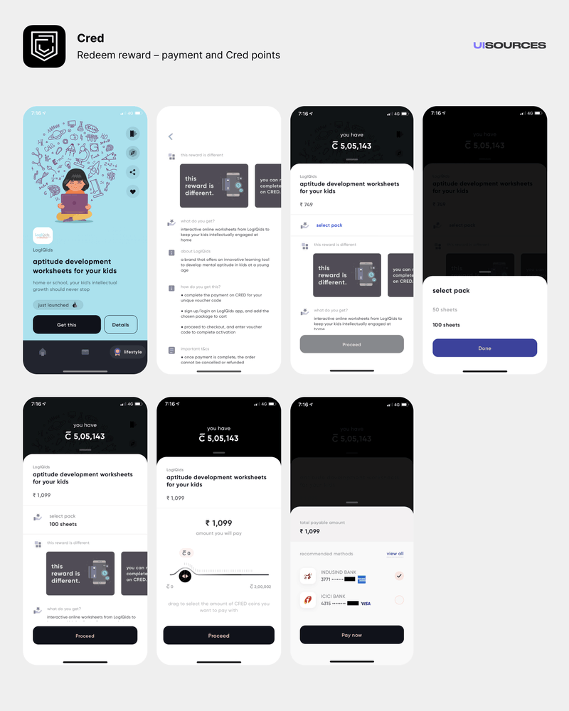 Cred App - Pay credit card bills | UI Sources