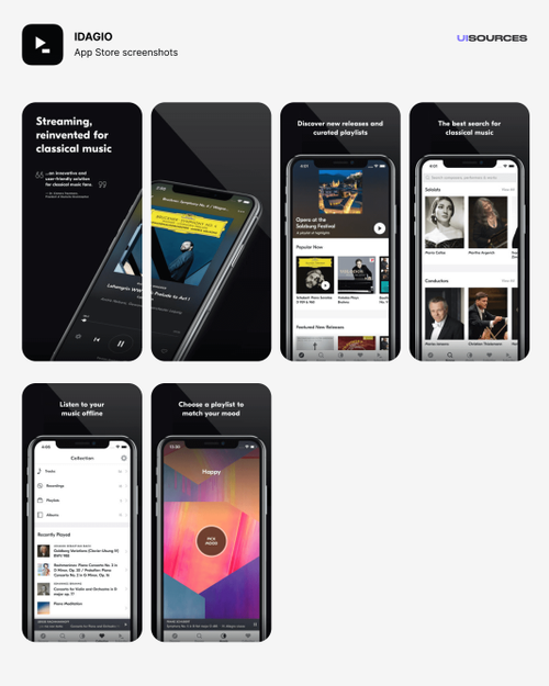 IDAGIO - App Store Screenshots Screenshots | UI Sources