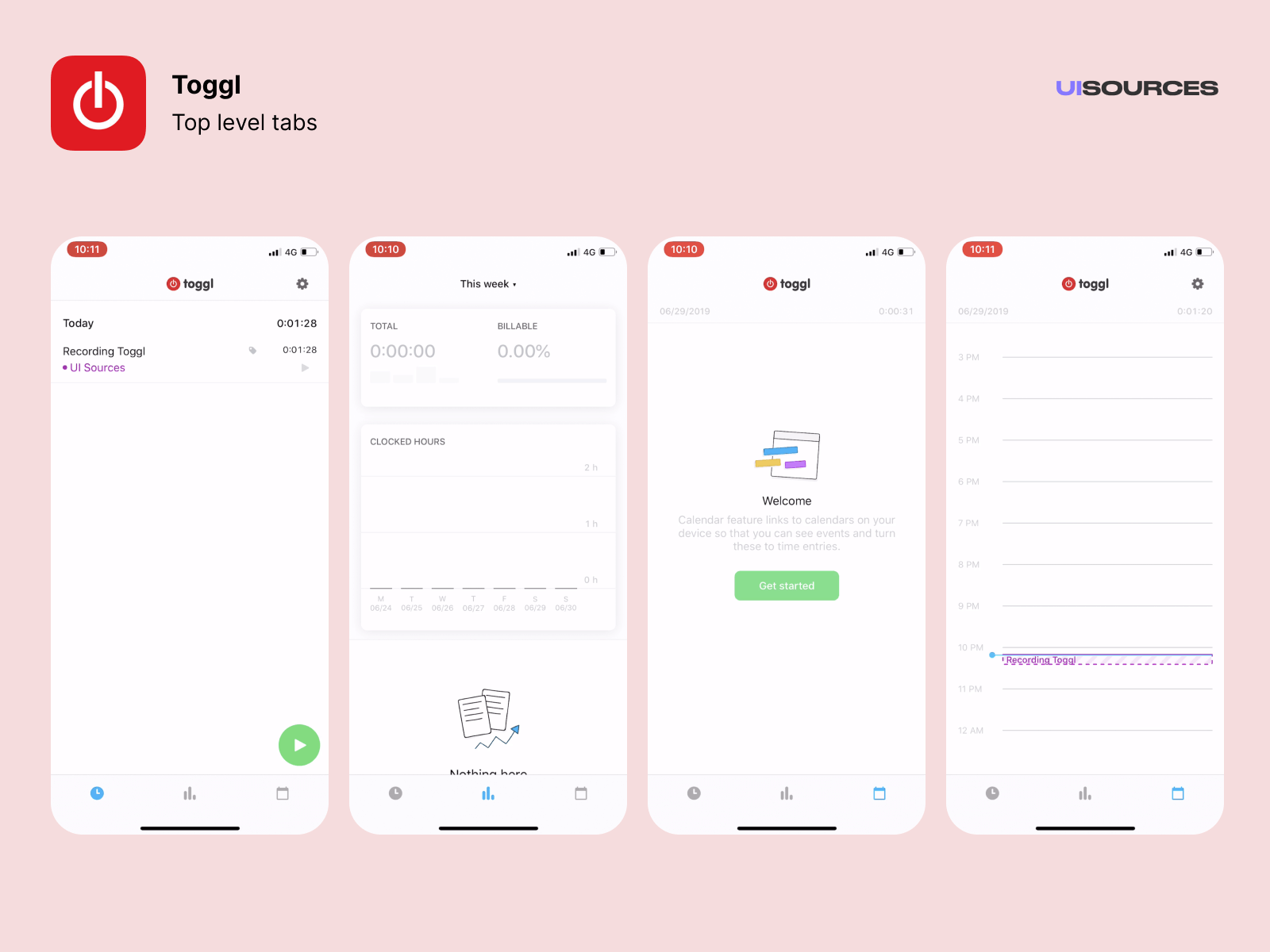 Toggl - Content Screens Screenshots | UI Sources