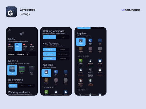 Gyroscope - App Store Screenshots Screenshots | UI Sources