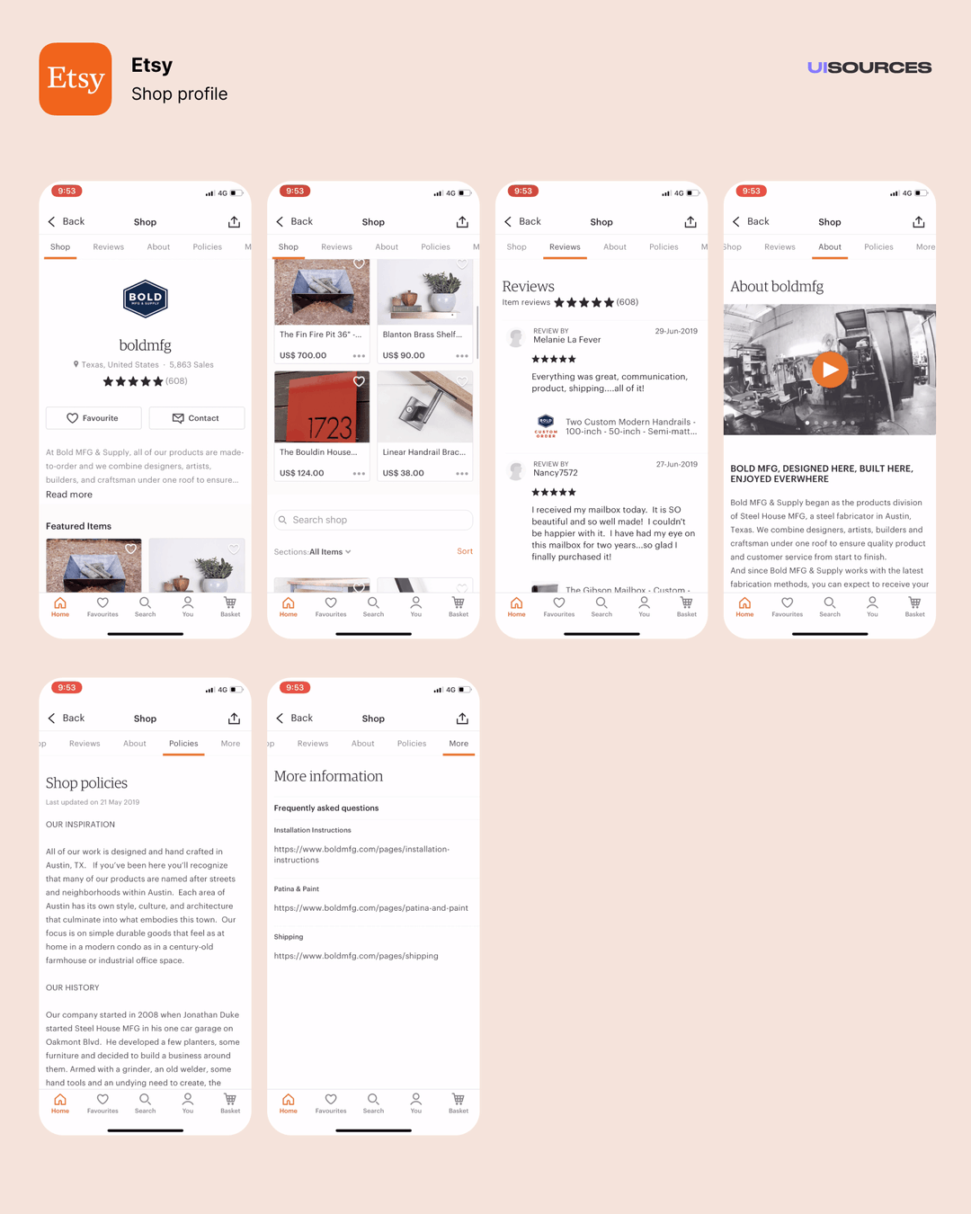Etsy - App Store Screenshots Screenshots | UI Sources