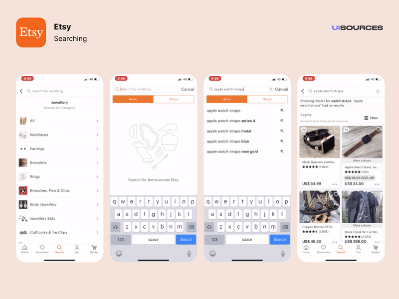 Etsy - Content Screens Screenshots | UI Sources