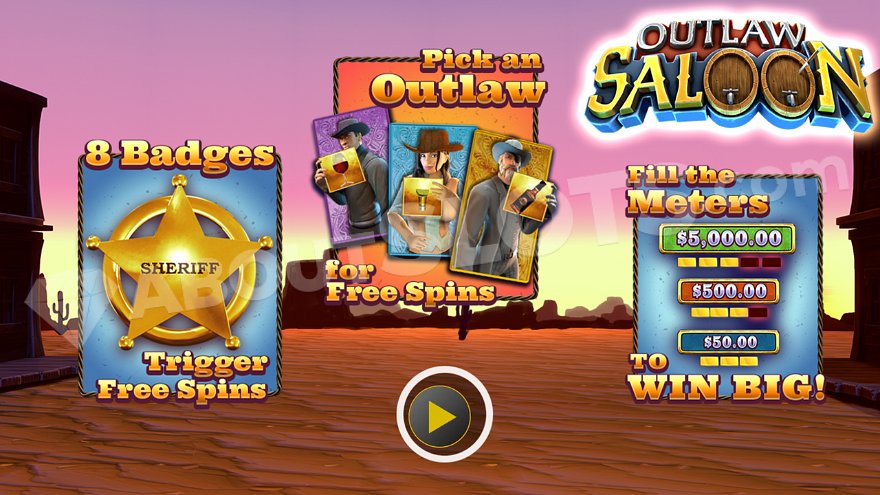 Outlaw Saloon (Gold Coin Studios) Slot Review - 💎AboutSlots