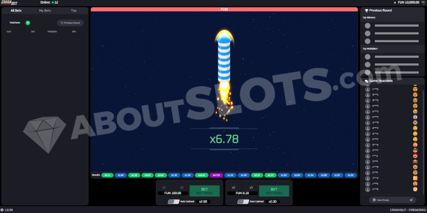Crashout Fireworks (1x2 Gaming) Slot Review - 💎AboutSlots