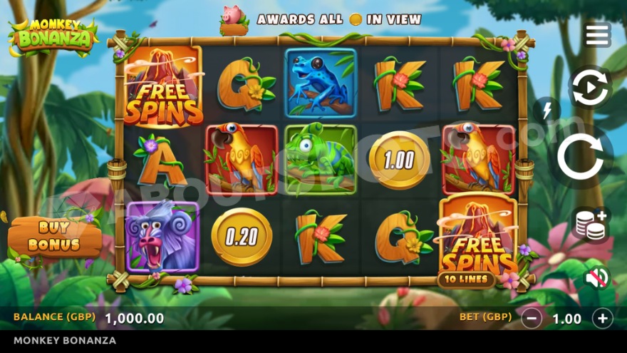 Monkey Bonanza (Northern Lights Gaming) Slot Review - 💎AboutSlots