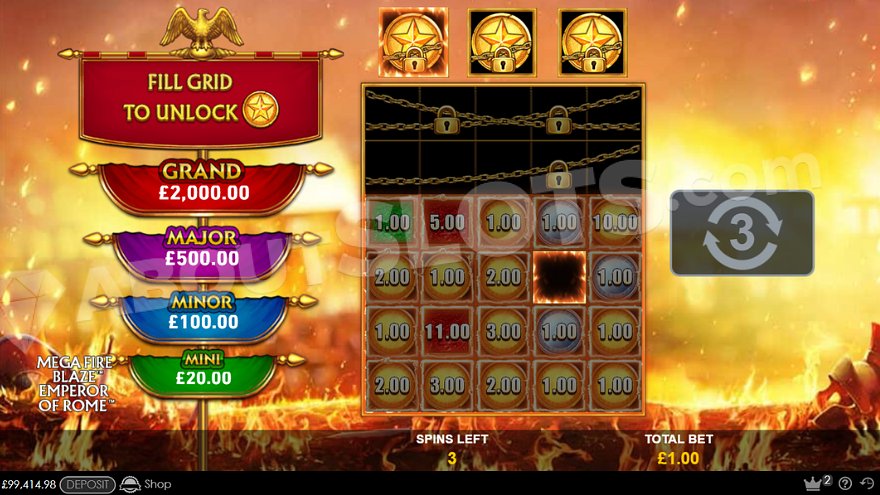 Mega Fire Blaze: Emperor of Rome (PlayTech) Slot Review - 💎AboutSlots