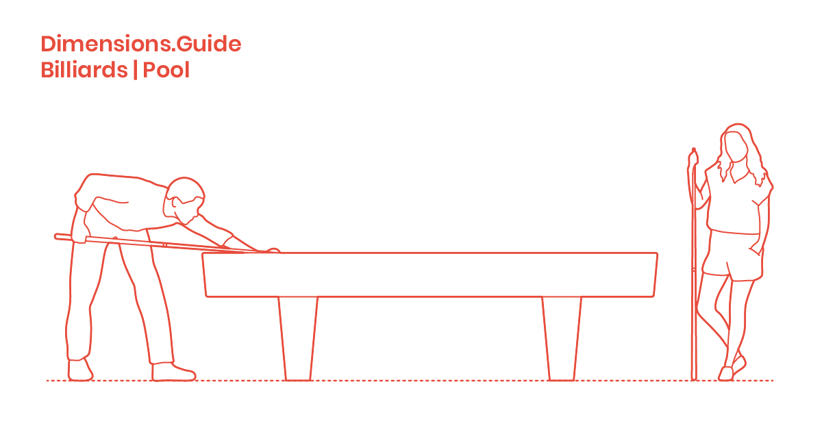 Billiards | Pool Dimensions & Drawings | Dimensions.com