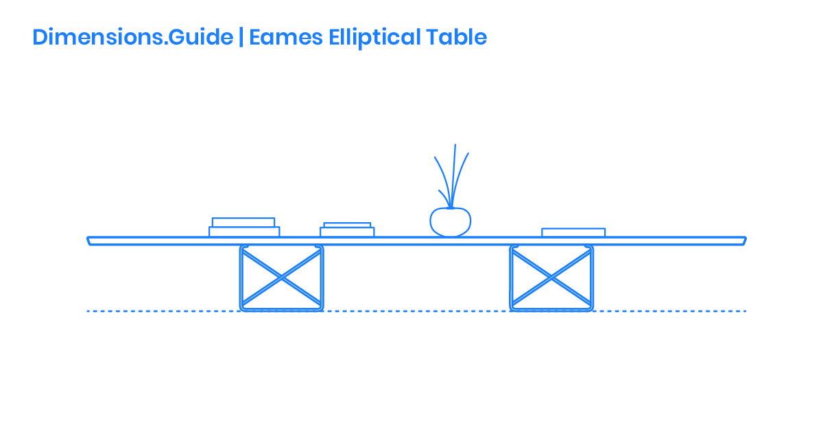 Eames Elliptical Table Dimensions & Drawings | Dimensions.com