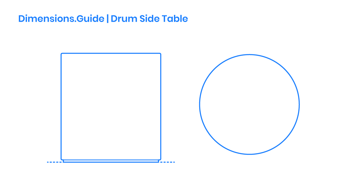 Drum Side Table Dimensions & Drawings | Dimensions.com