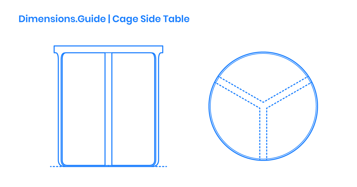 Cage Side Table Dimensions & Drawings | Dimensions.com