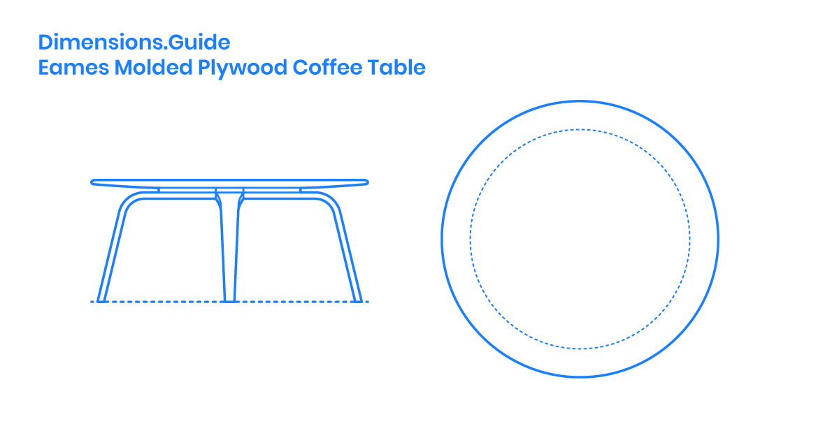 Eames Molded Plywood Coffee Table Dimensions & Drawings | Dimensions.com