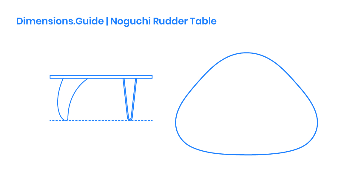 Noguchi Rudder Table Dimensions & Drawings | Dimensions.com