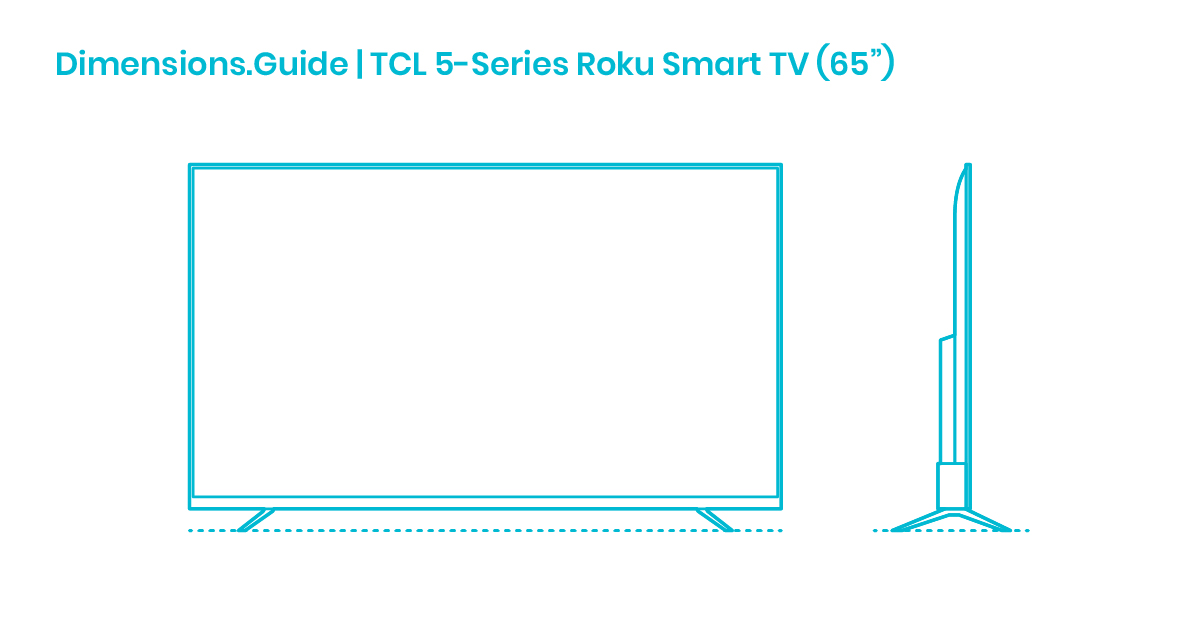 TCL 5-Series Roku Smart TV (65”) Dimensions Drawings, 55% OFF