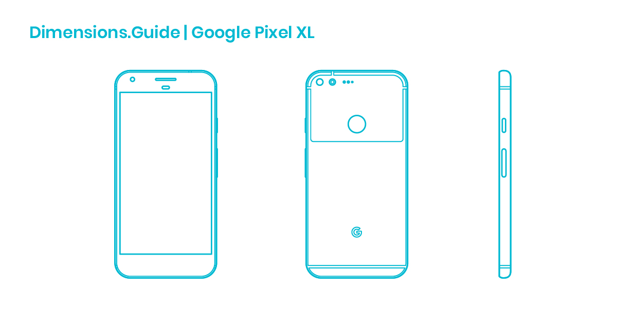 Google Pixel XL (1st Gen) - 2016 Dimensions & Drawings | Dimensions.Guide