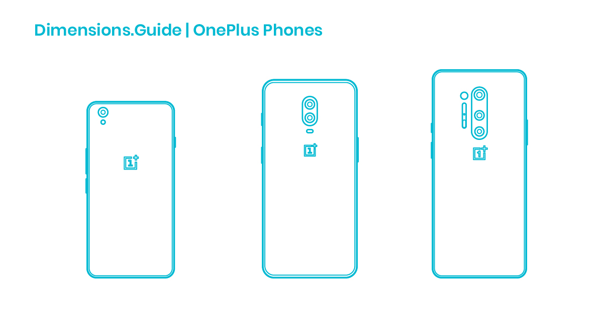 OnePlus Phones Dimensions & Drawings | Dimensions.com