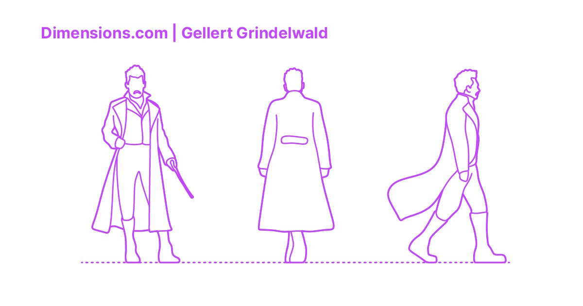 Gellert Grindelwald Dimensions & Drawings | Dimensions.com