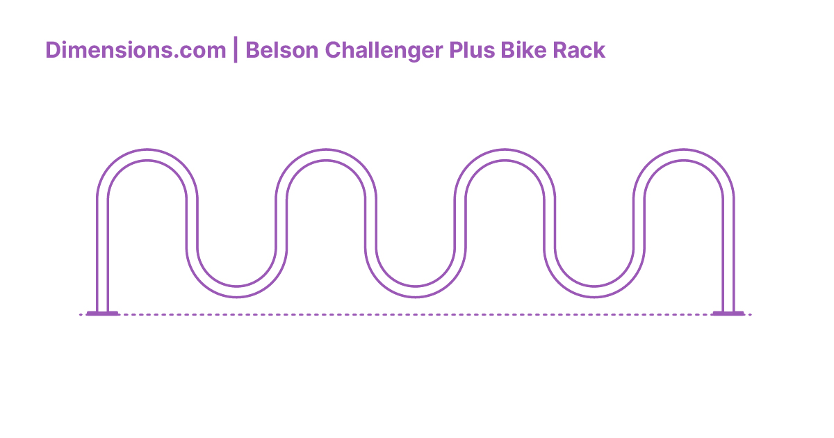 Belson Challenger Plus Bike Rack Dimensions & Drawings | Dimensions.com