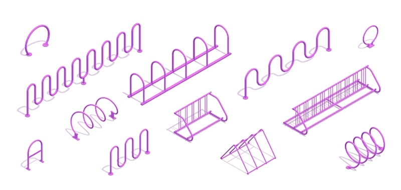 Bicycle Racks Dimensions & Drawings | Dimensions.com