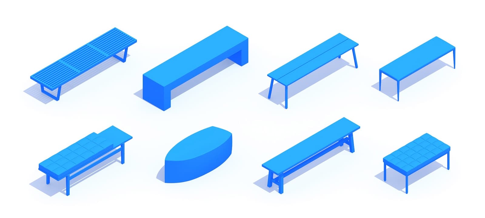 Benches Dimensions & Drawings | Dimensions.com