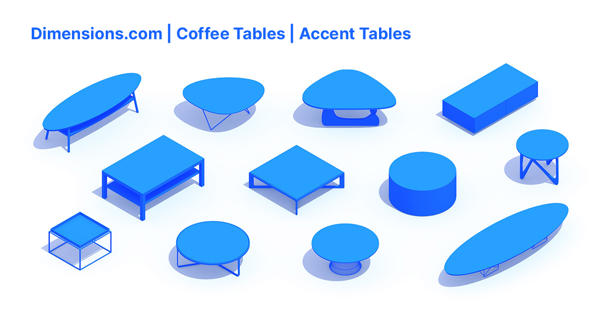 Coffee Tables | Accent Tables Dimensions & Drawings | Dimensions.com