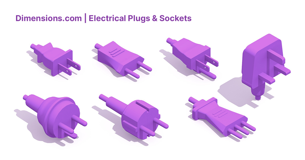 Electrical Plugs Sockets Dimensions Drawings Dimensions