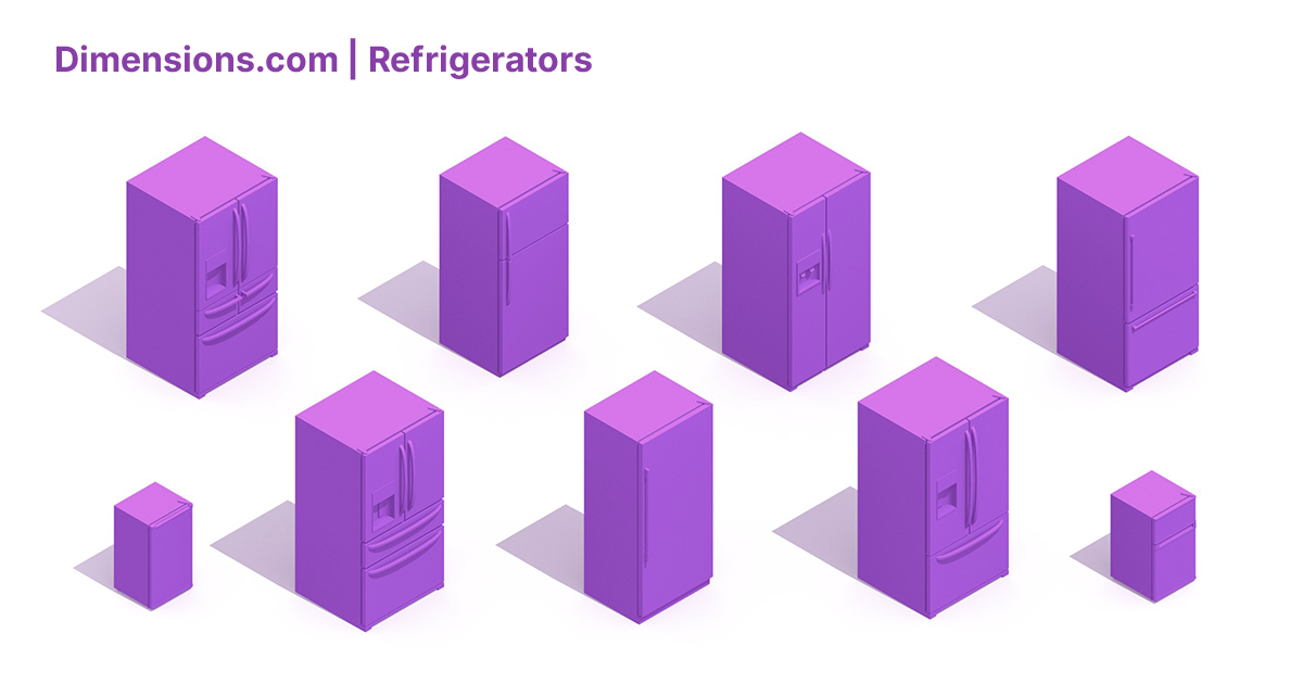 Refrigerators | Fridges Dimensions & Drawings | Dimensions.com
