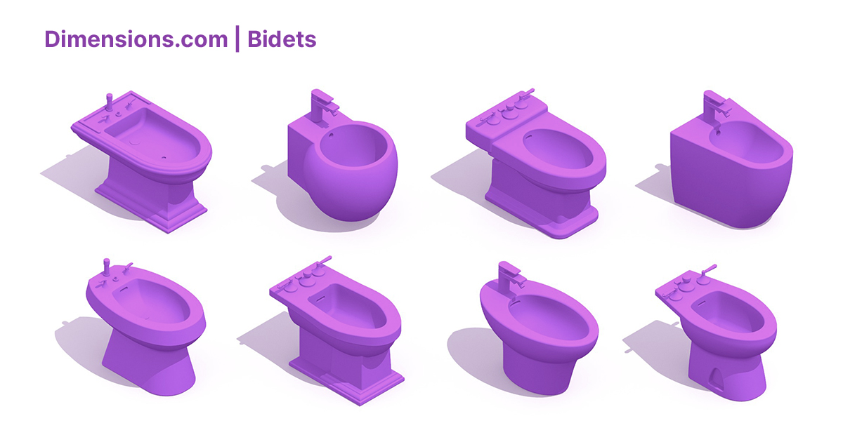 Bidets Dimensions & Drawings | Dimensions.com