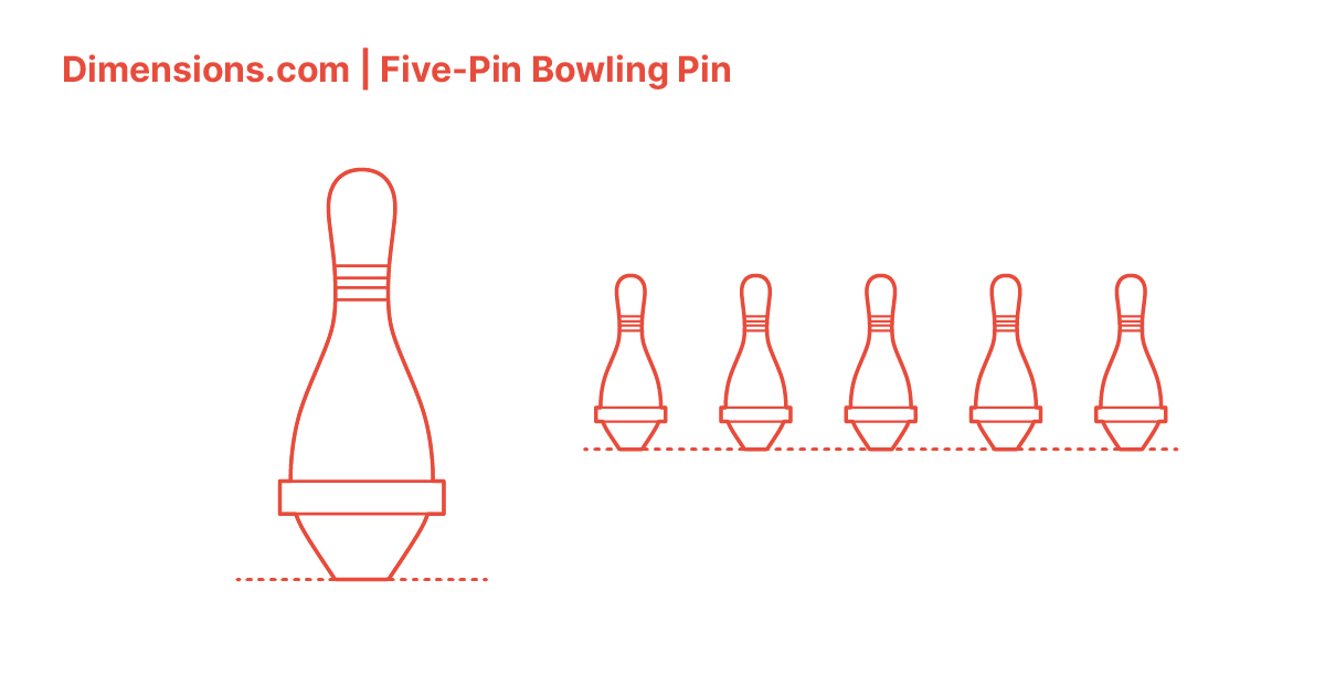 Five Pin Bowling Pin Dimensions Drawings Dimensions
