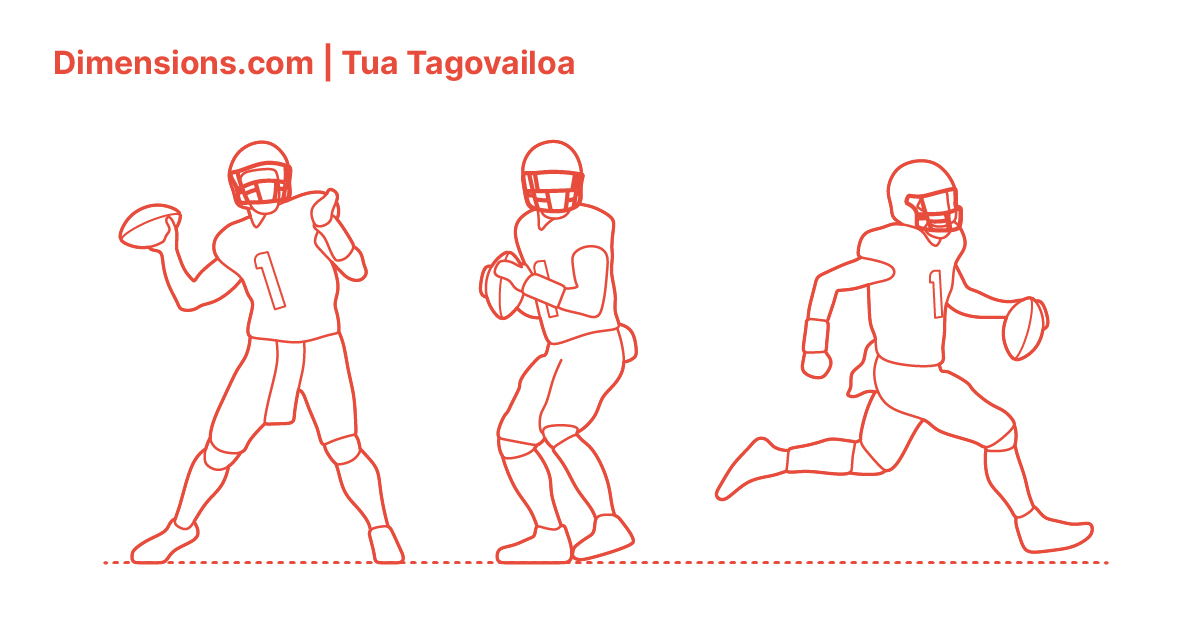 Tua Tagovailoa Dimensions & Drawings | Dimensions.com
