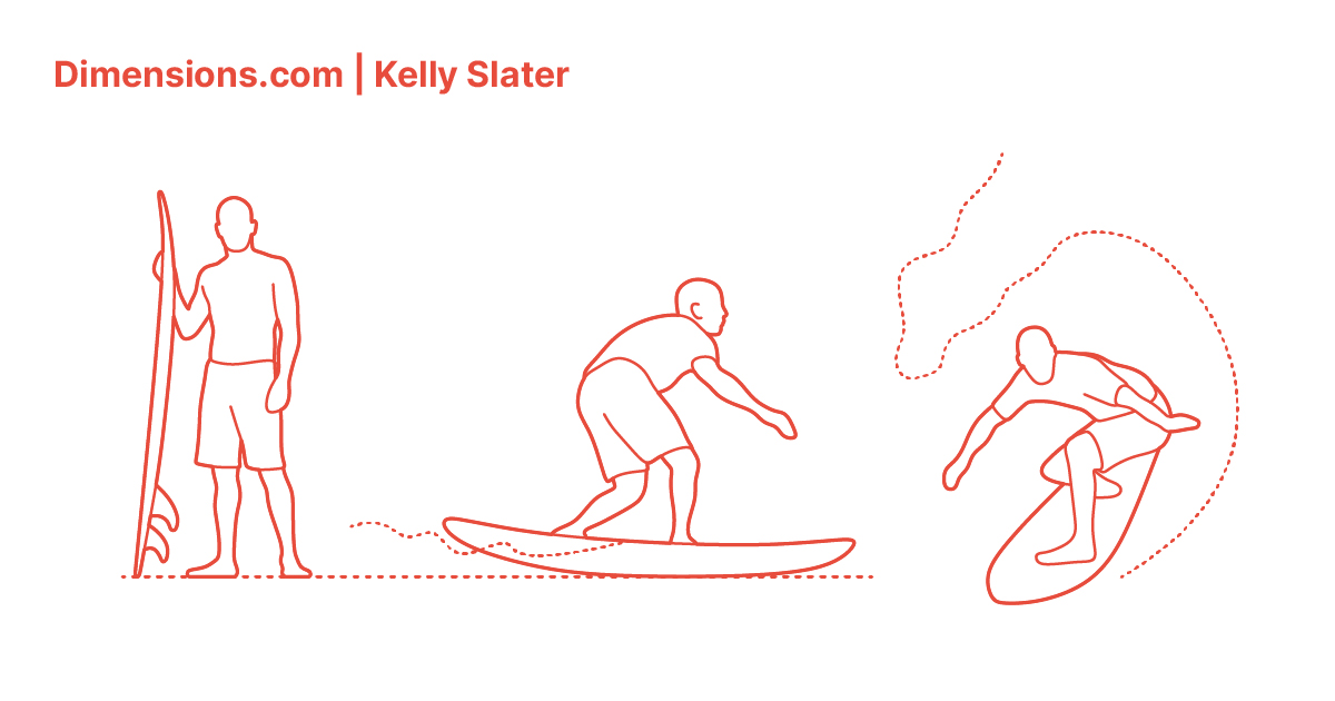 Kelly Slater Dimensions & Drawings | Dimensions.com
