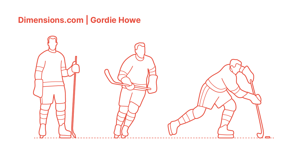 Gordie Howe Dimensions & Drawings | Dimensions.com