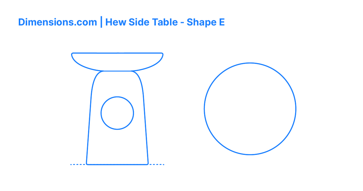 Hew Side Table - Shape E Dimensions & Drawings | Dimensions.com