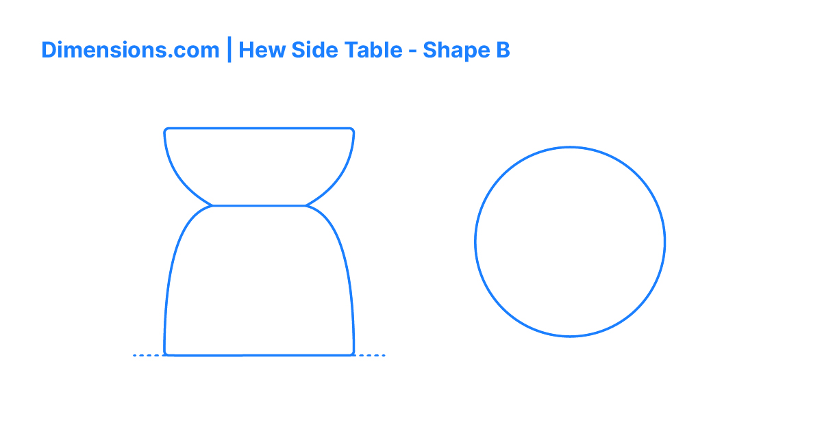 Hew Side Table - Shape B Dimensions & Drawings | Dimensions.com
