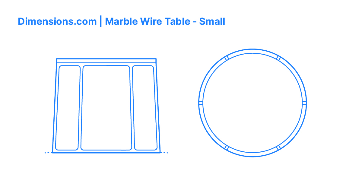 Marble Wire Table - Small Dimensions & Drawings | Dimensions.com