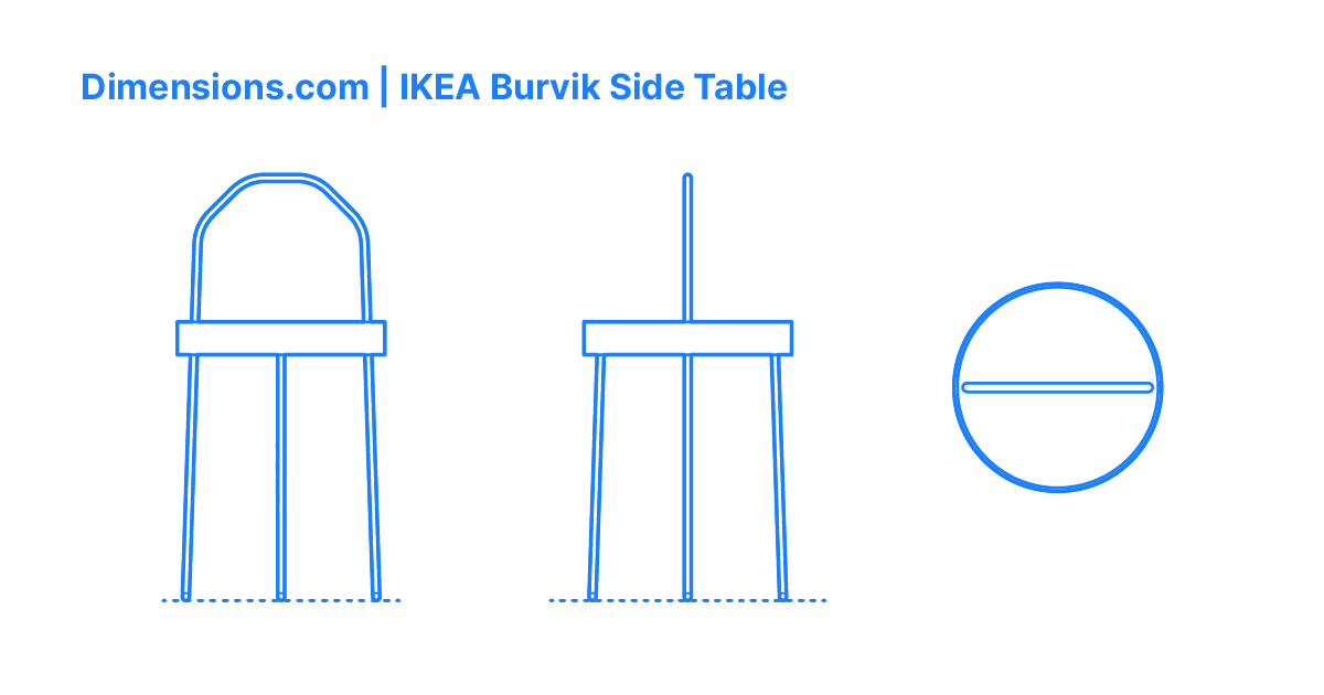 IKEA Burvik Side Table Dimensions & Drawings | Dimensions.com