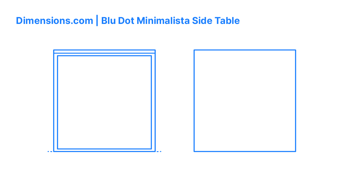 Blu Dot Minimalista Side Table Dimensions & Drawings | Dimensions.com