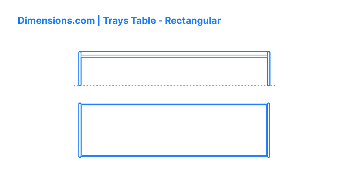 Trays Table - Rectangular Dimensions & Drawings | Dimensions.com