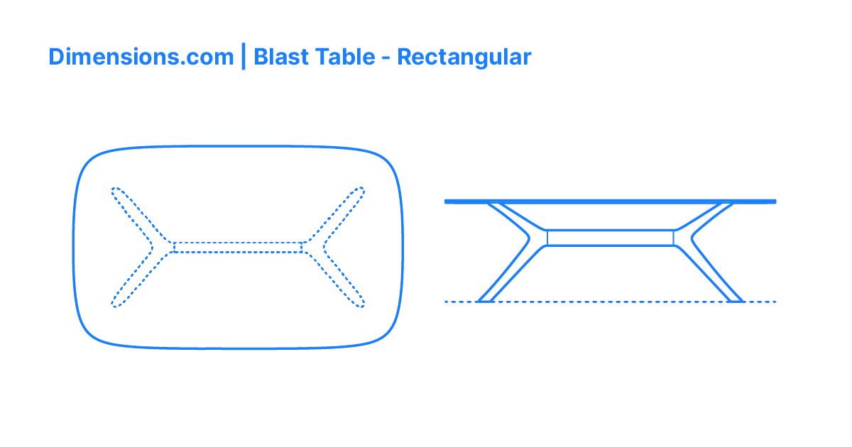 Blast Table - Rectangular Dimensions & Drawings | Dimensions.com