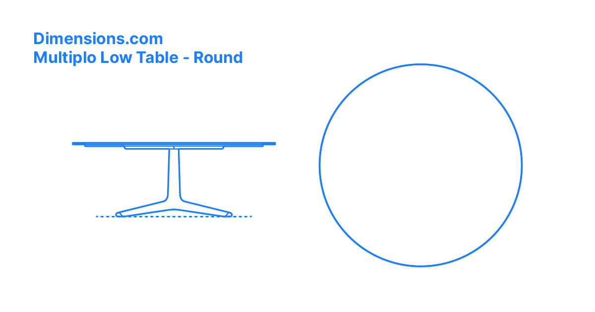 Multiplo Low Table - Round Dimensions & Drawings | Dimensions.com