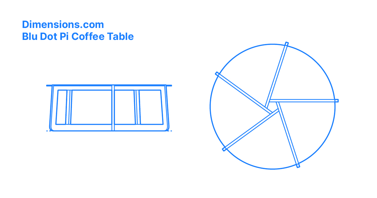 Blu Dot Pi Coffee Table Dimensions & Drawings | Dimensions.com