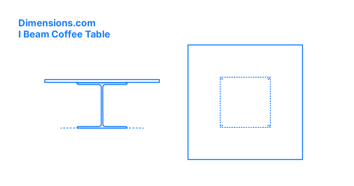 I Beam Coffee Table Dimensions & Drawings | Dimensions.com