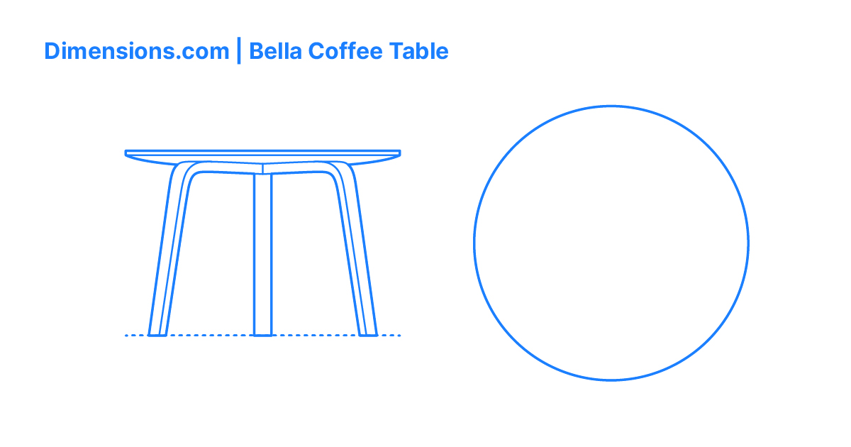 Bella Coffee Table Dimensions & Drawings | Dimensions.com